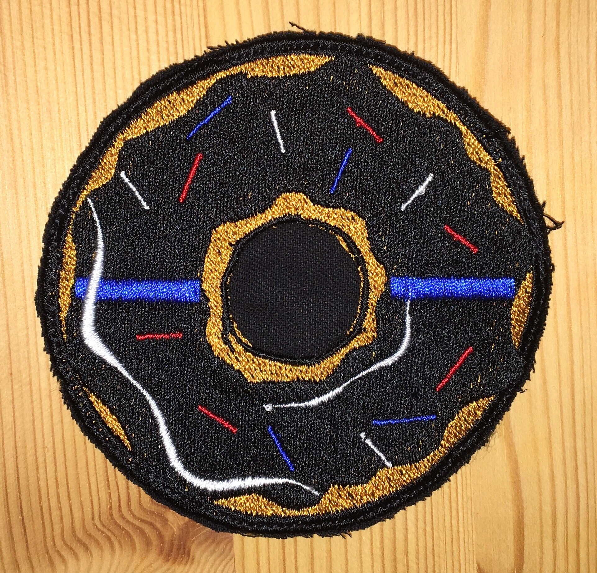 Blue Line Donut Patch - Etsy