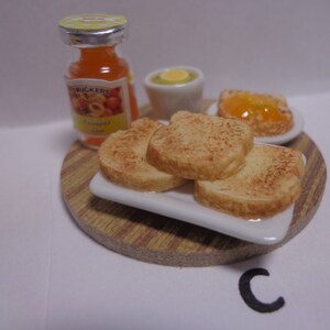 1;12 Scale Breakfast Set on Board, Miniature Food ,dolls House ...