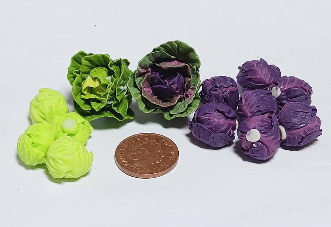 1:12 Scale Cabbage Dolls House Miniature Vegetable - Etsy