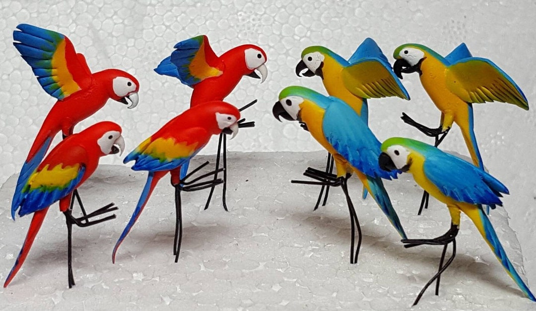 Handmade Miniature 2 X Parrot Dollhouse Miniature Parrot - Etsy