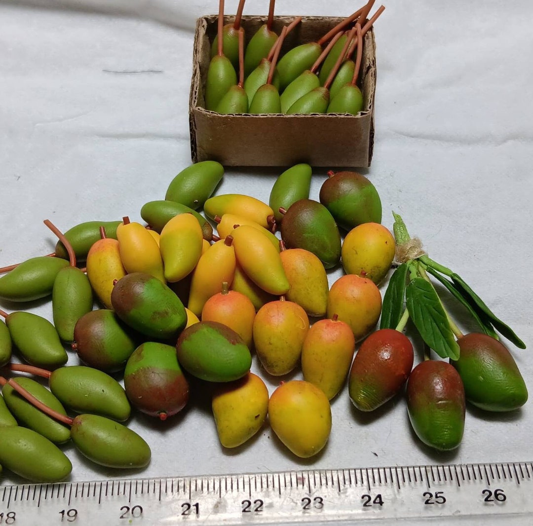 112 Scale Mangoes, Sweet Mangoes Dollhouse Miniature Fruit - Etsy