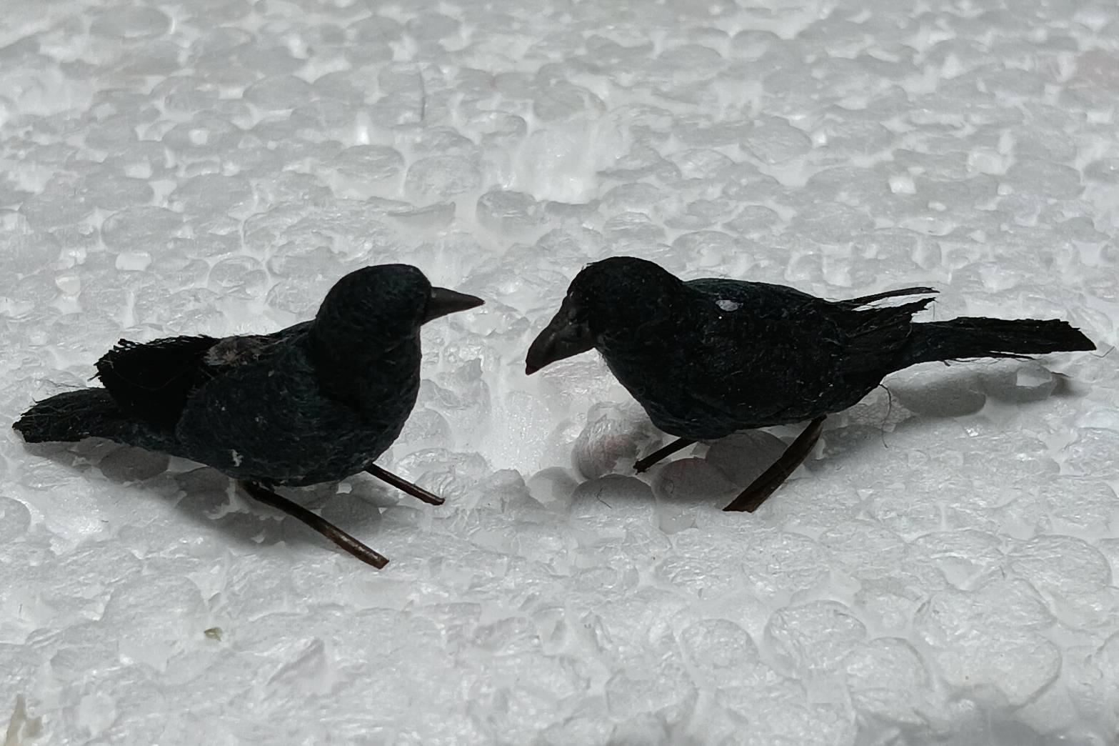 Handmade Miniature Raven Bird, 1:12 Scale - Etsy