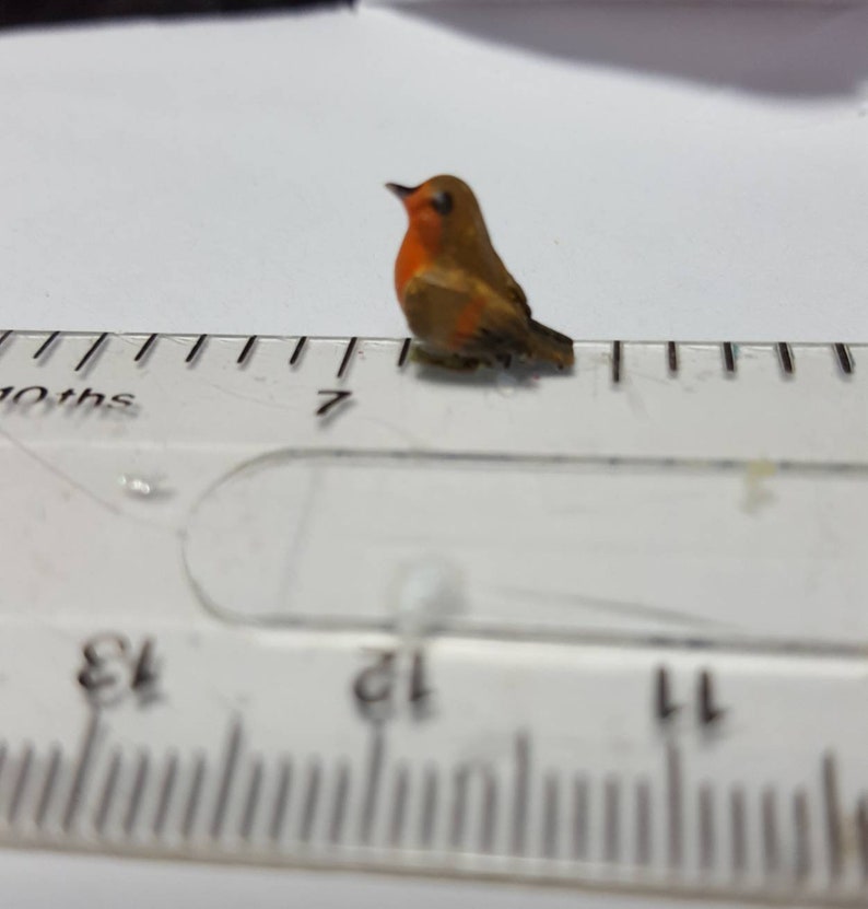 1 X Hand Made Miniature Robin Bird - Etsy UK