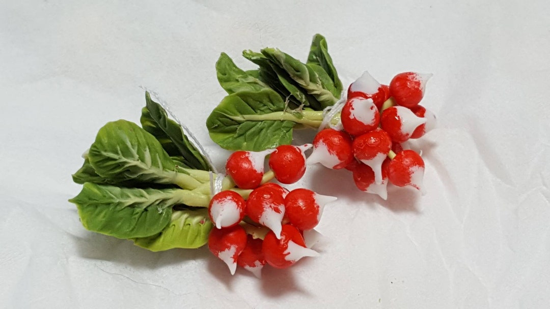 1;12 Scale 1 X Bunch of Radish Dollhouse Miniature Vegetable ( Just One ...