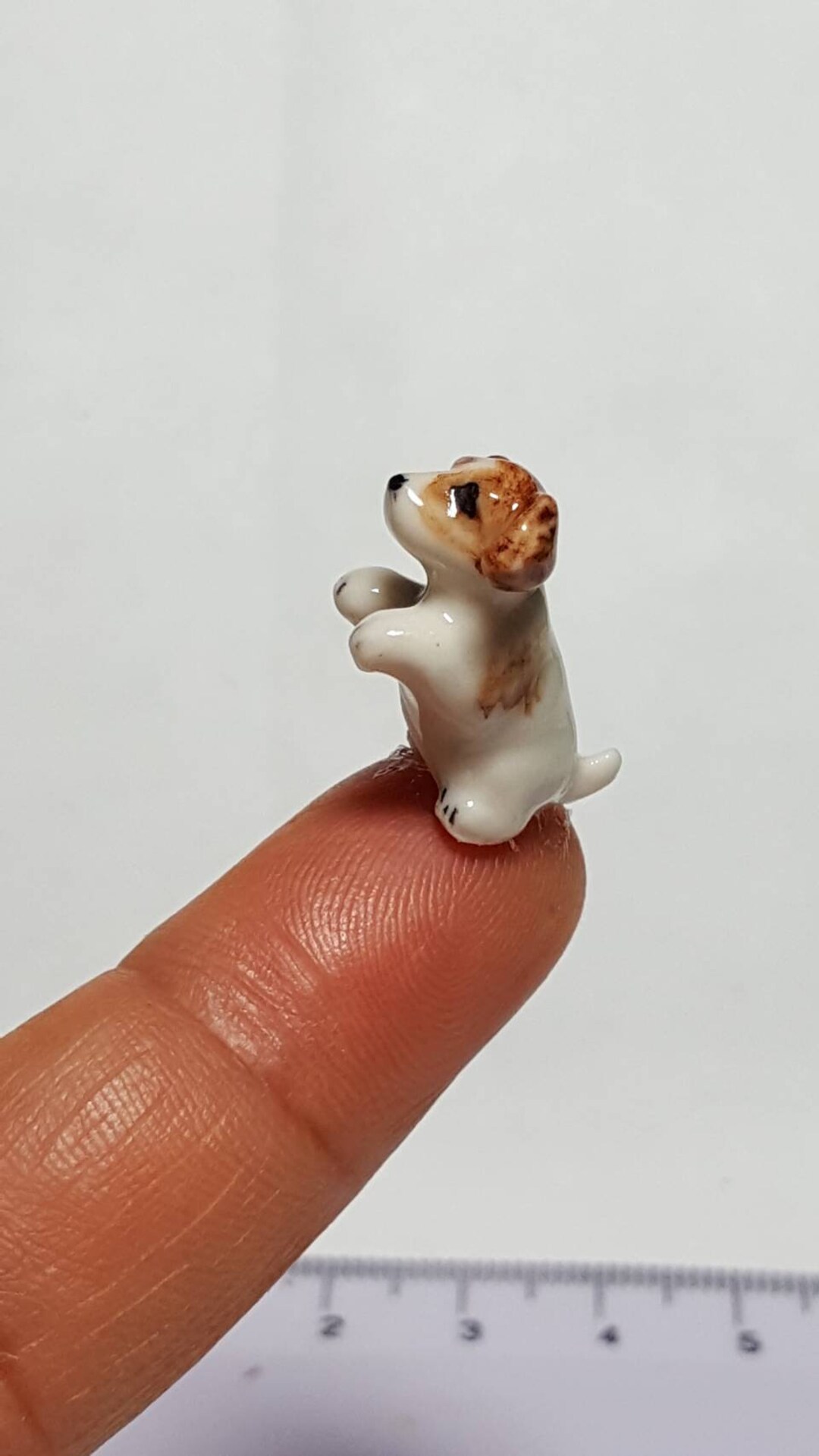 Adorable Tiny Micro Miniature Dog, Hand Painted Ceramic Ornament ...