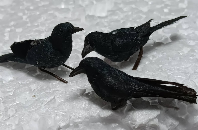 Handmade Miniature Raven Bird, 1:12 Scale - Etsy