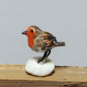 1 X Hand Made Miniature Robin Bird - Etsy UK