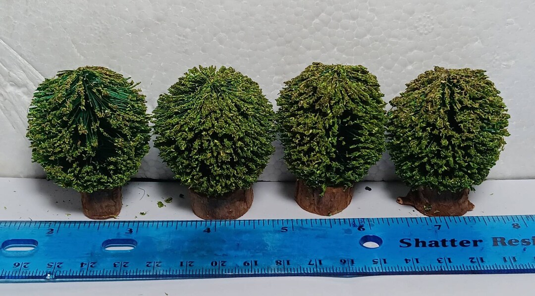 Dolls House Set of 4 Shrubs Bushes Miniature 1:12 Garden Accessory - Etsy