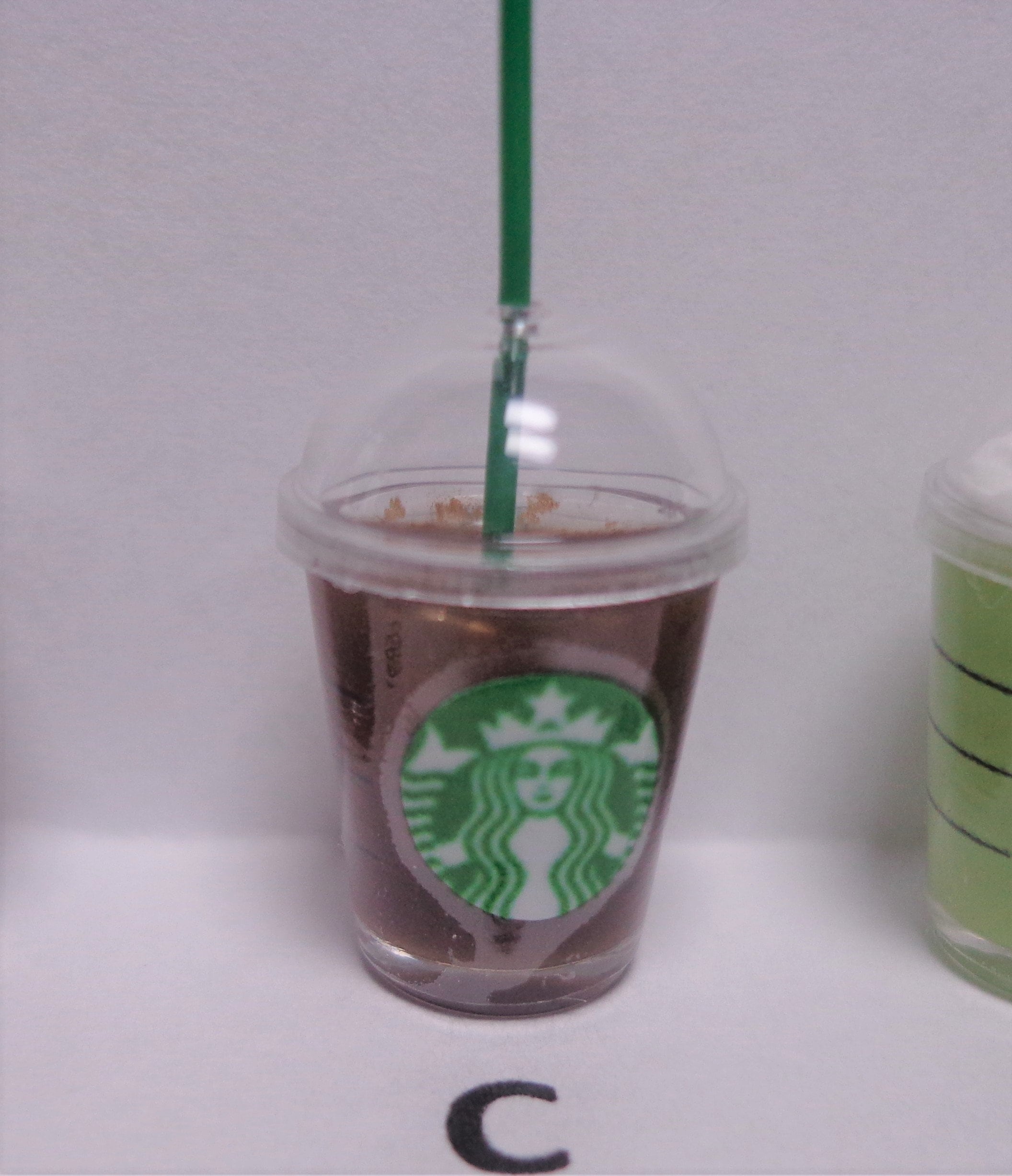 1/12 Scale Dolls Miniatures Starbucks Coffee With Clear Plastic Dome ...