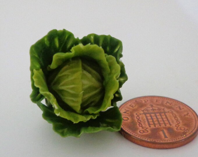 1:12 Scale A Single Cabbage Dolls House Miniature Vegetable - Etsy