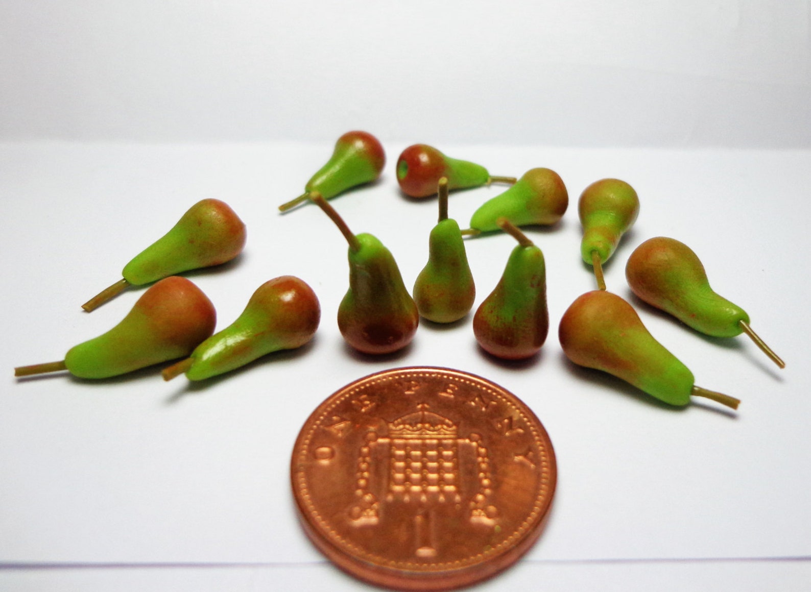 Dolls House Miniature Fruits Pack of 10 Conference Pears - Etsy