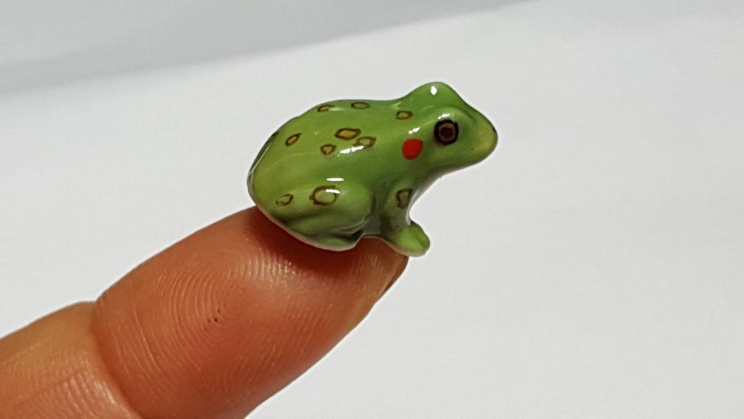 1;12 Scale Large Ceramic Green Frog Miniature - Etsy
