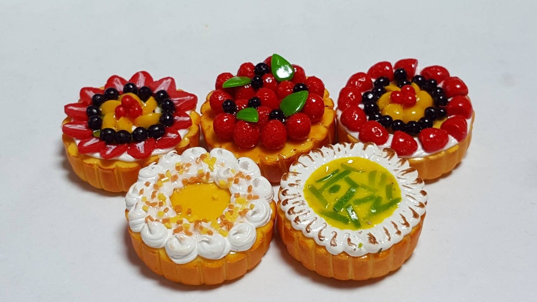 Miniature Fruit Flan / Tart , Dollhouse Miniature Foods ( 2 Cm) - Etsy