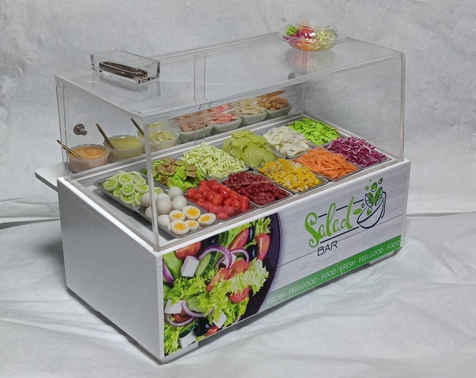 Salad Bar Counter 1;12 Scale Miniature Handmade Food (including ...