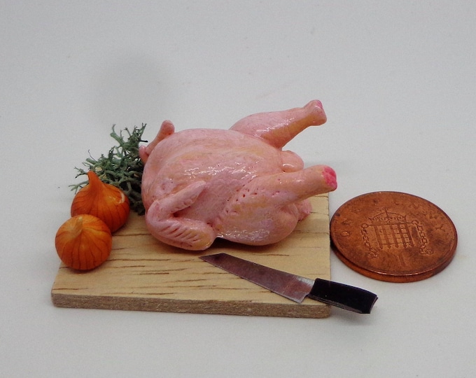 1:12 Scale Raw Chicken on Board Dolls House Miniature Food - Etsy