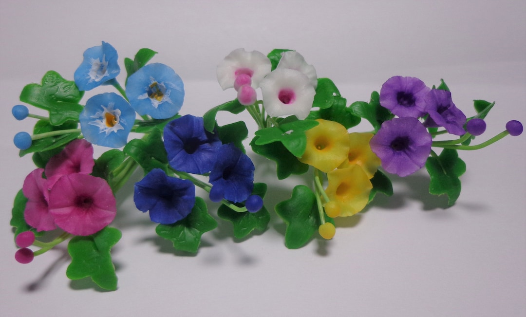 1;12 Scale Morning Glory Flowers Dollhouse Miniature Flower , Garden - Etsy
