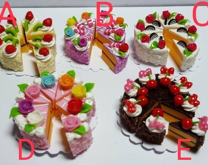 1:12 Scale Handmade Miniature Cake Slice for Doll House Cake , Mini ...