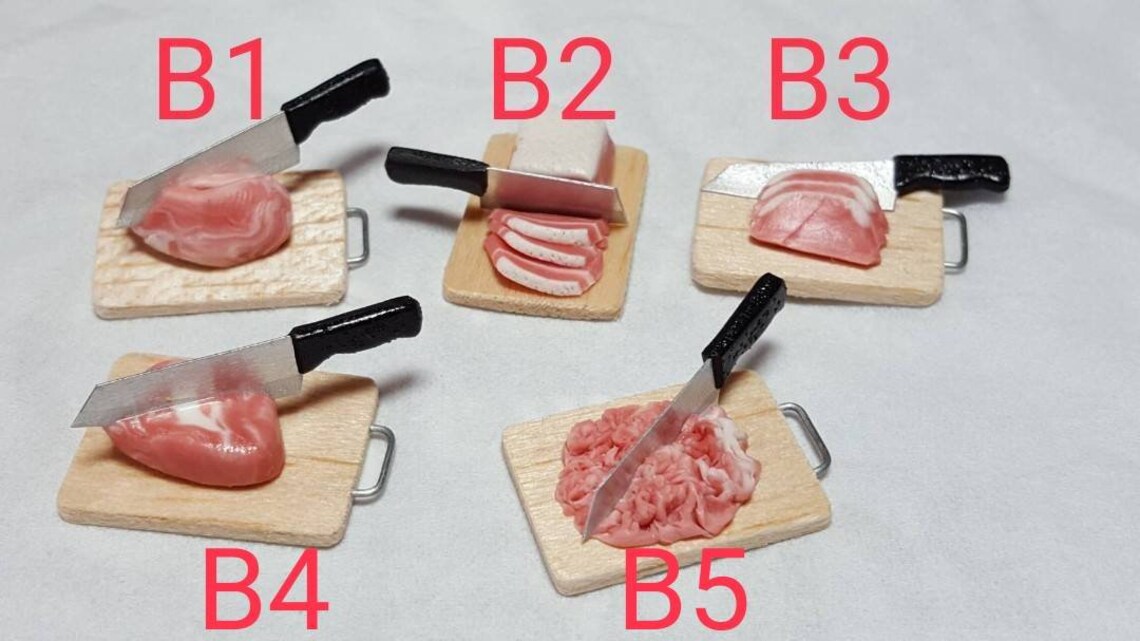 Miniature Meat, Dolls House Miniature Food - Etsy
