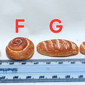 1;12 Scale Handmade Miniature Bread , Dollhouse Bread, Dolls House ...