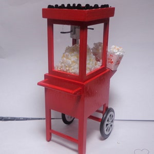 1;12 Scale Hand Made Popcorn Cart & Popcorn Dolls House Miniature Food ...
