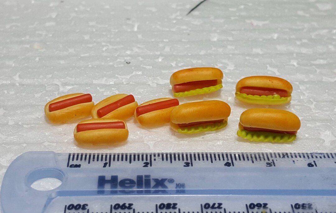 4X Miniature Hot Dog, Miniature Food Accessories - Etsy