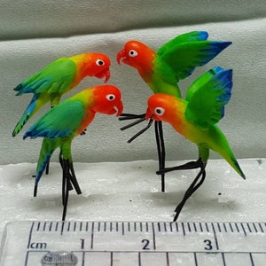 One Handmade Love Bird Dollhouse Miniature Bird - Etsy