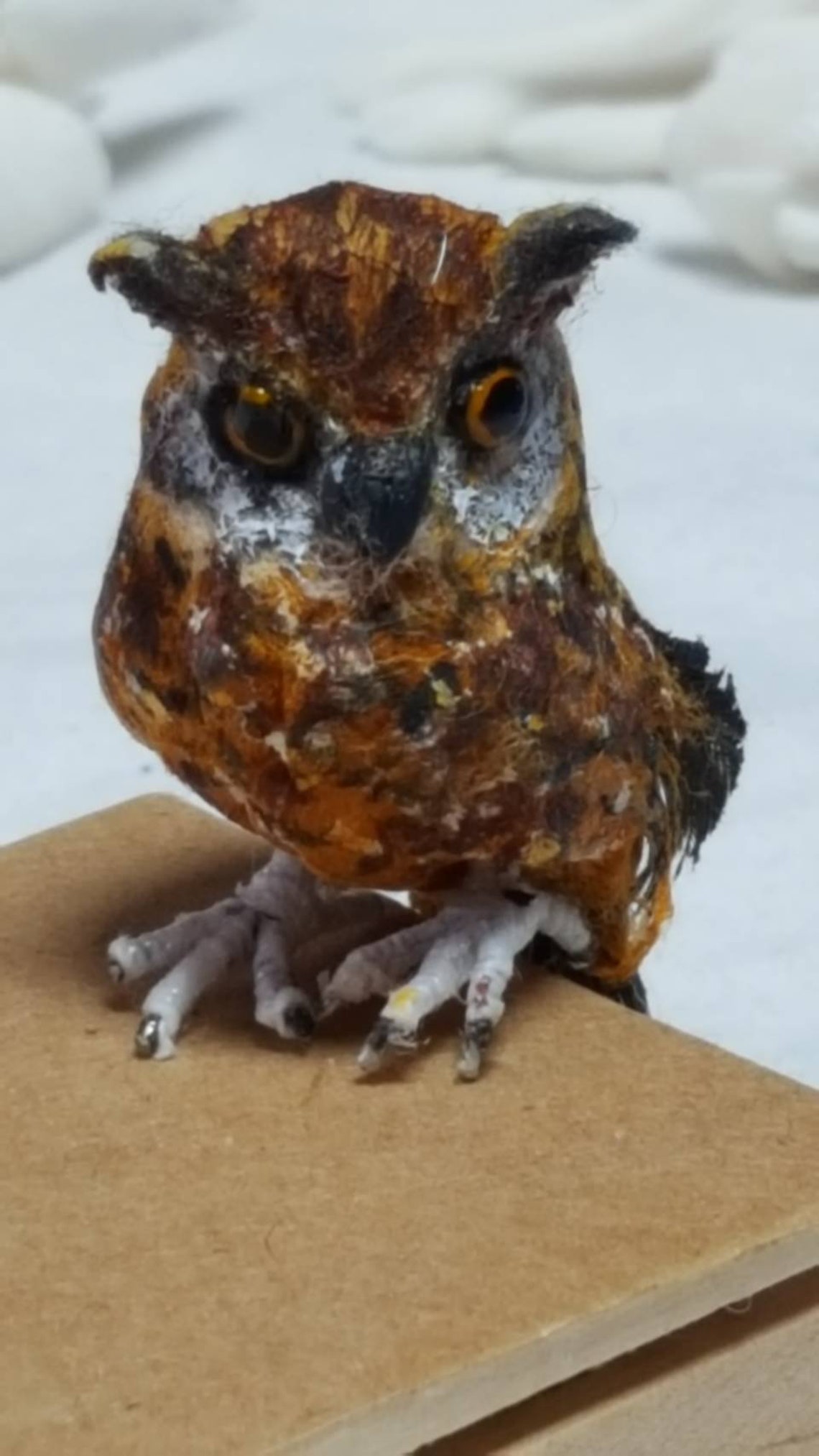 Hand Made Miniature Owl, Dolls House Miniature Owl Bird , Halloween - Etsy