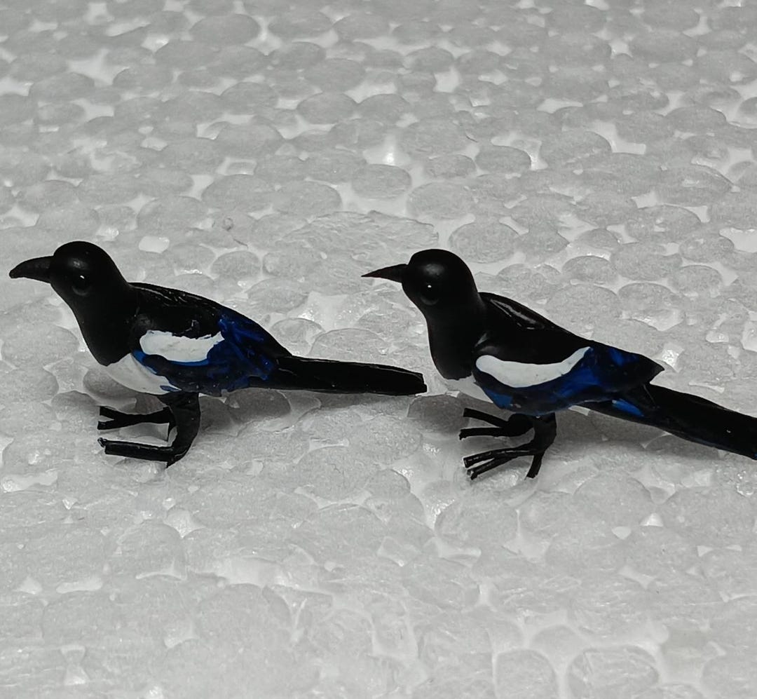 1;12 Scale 2 X Miniature Magpie Bird - Etsy