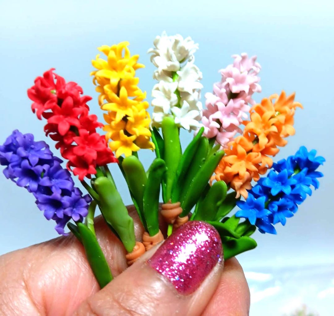 Miniature Flowers , Hyacinths Flowers Dollhouse Miniature Flower ...