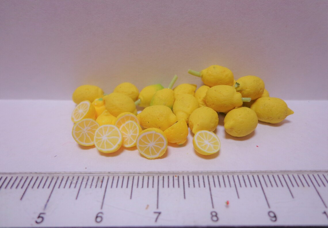 1:12 Scale Set of 10 Lemons 6 Halves Lemon Dolls House - Etsy