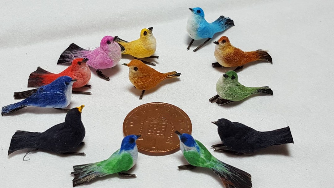 1:12 Scale Handmade Bird Dolls House Miniature Animal - Etsy