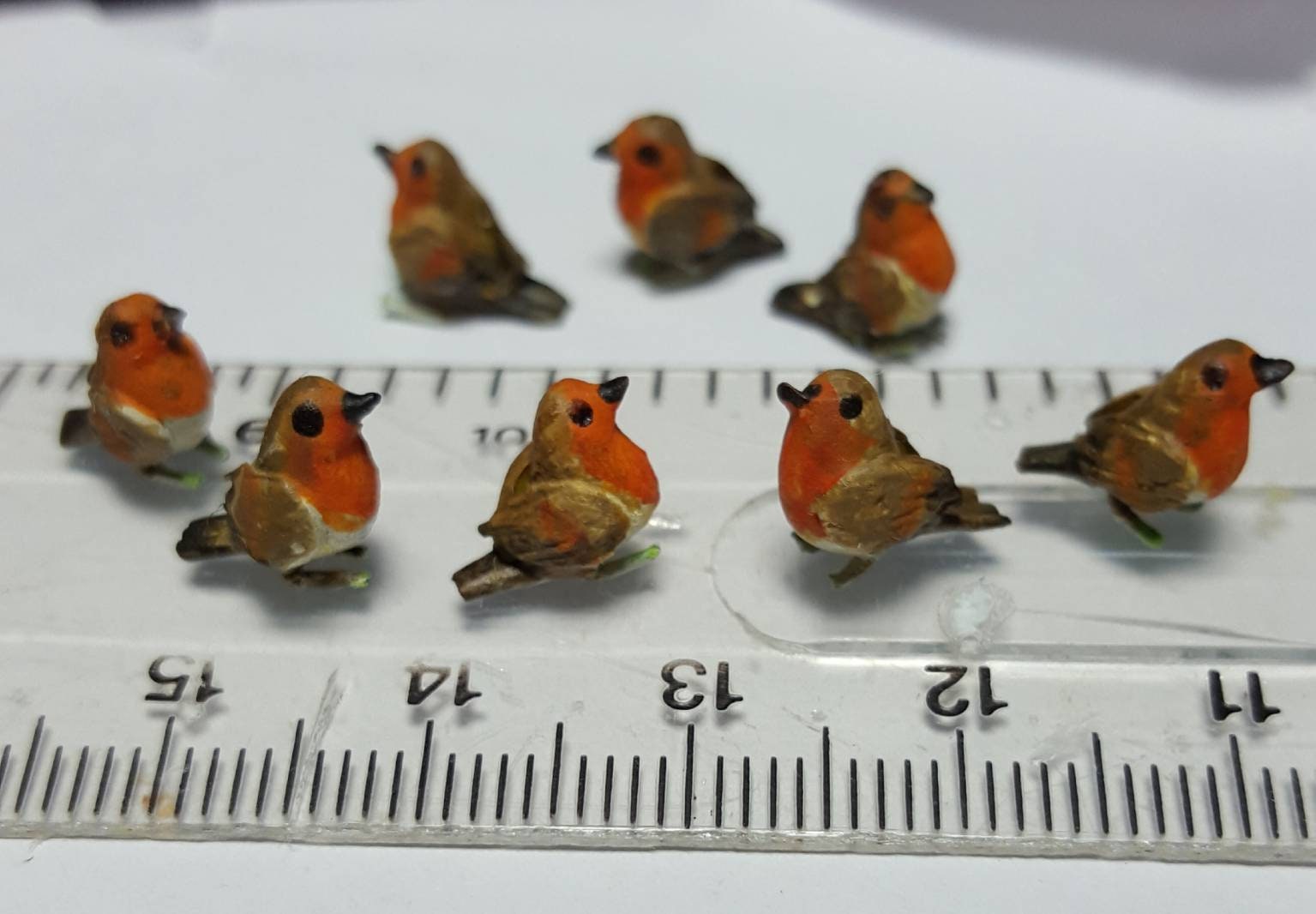 1 X Hand Made Miniature Robin Bird - Etsy UK