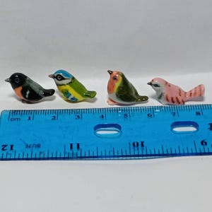 Miniature Ceramic Garden Bird Hand Painted Collectable Ceramic Pet ...