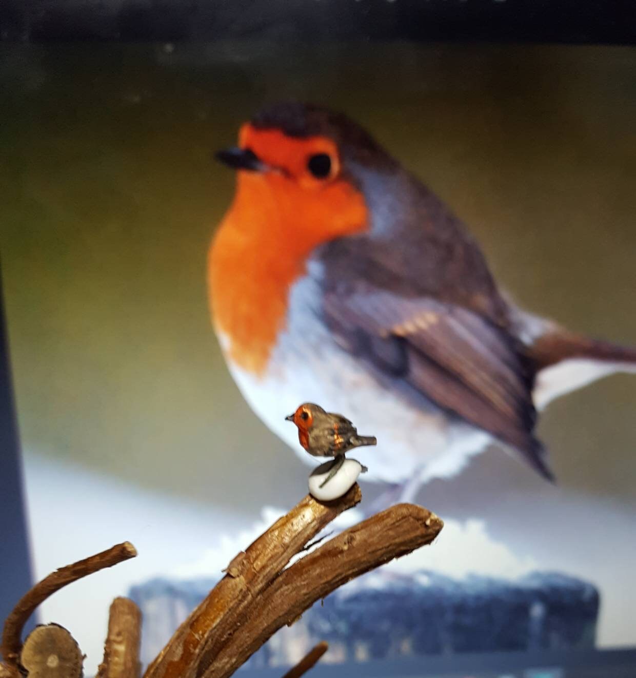 1 X Hand Made Miniature Robin Bird - Etsy UK