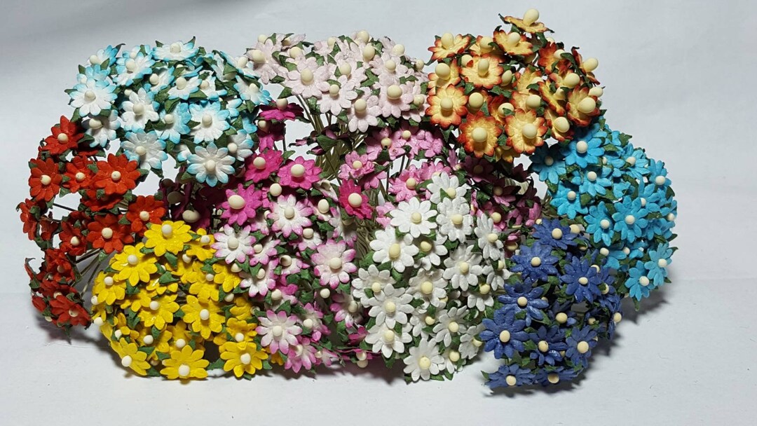 1;12 Scale Miniature Flowers , 10 X Mulberry Paper Flowers - Etsy