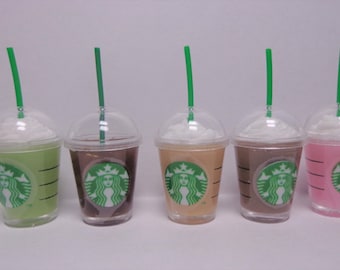 1 12 Scale Dolls Miniatures Starbucks Coffee with Clear Plastic Dome Cap