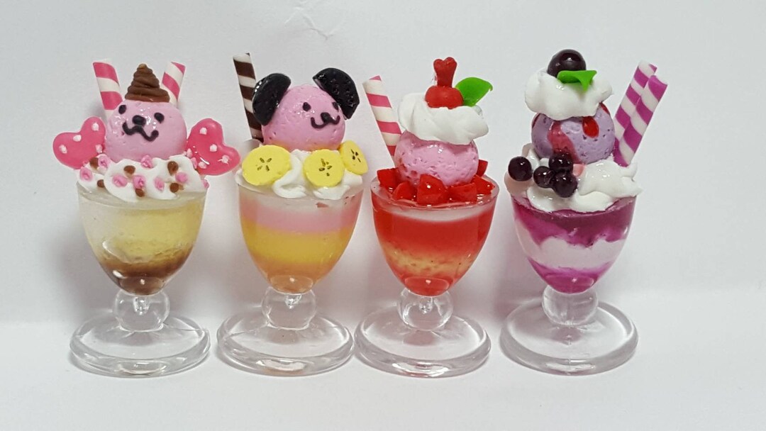 Ice Cream Sundae Dolls House Miniature Dessert Accessory - Etsy
