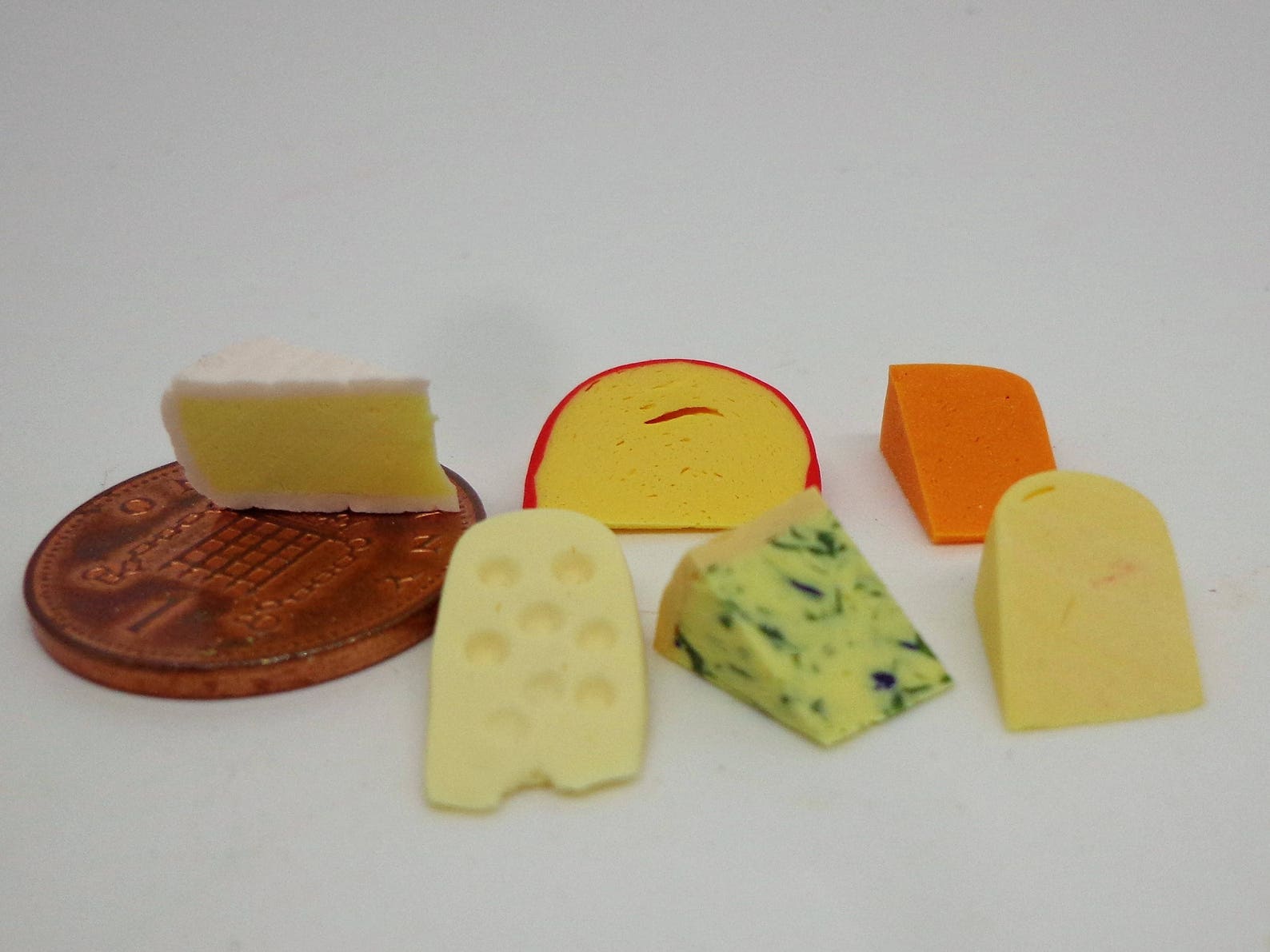 1:12 Scale 6 Mixed Cheese Slices Dolls House Miniatures Food - Etsy UK
