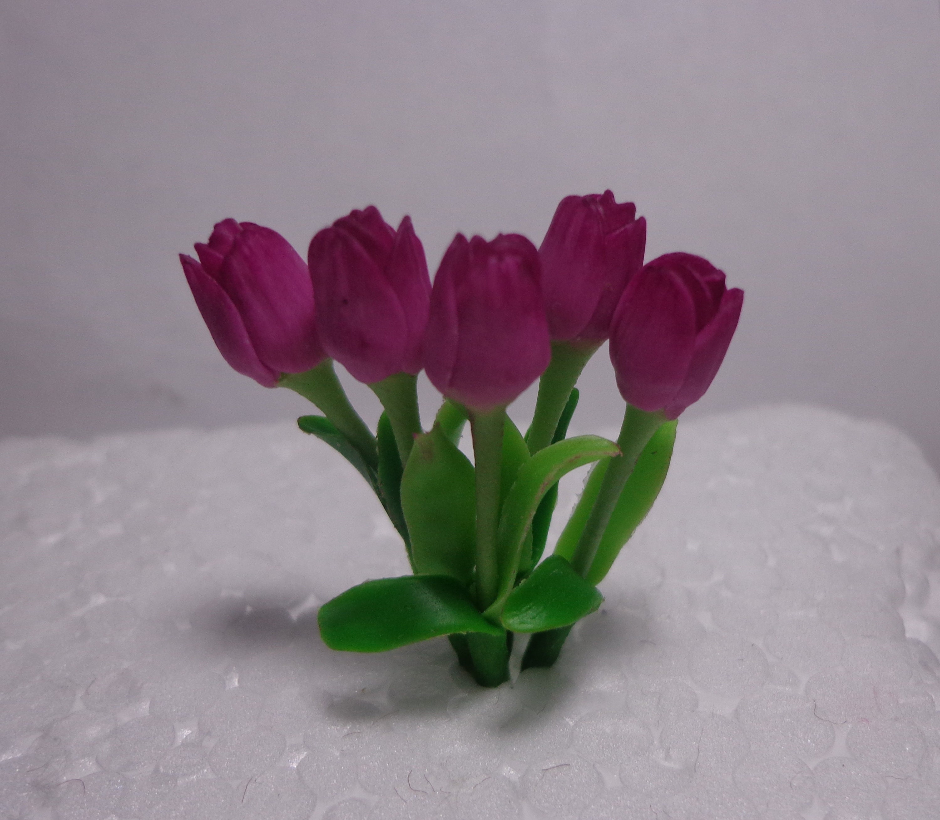112 Scale A Bunch of 5 Tulips Flowers Dolls House Miniatures - Etsy UK