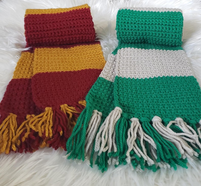 Crocheted Harry Potter Scarf Choose Your House | Etsy