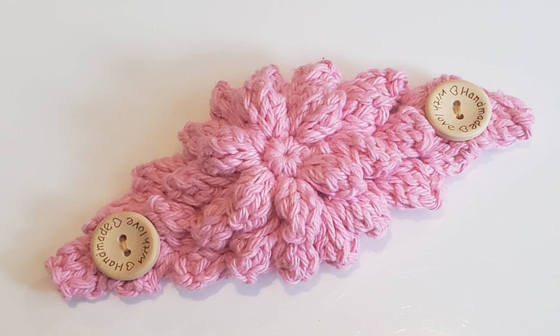 Crocheted Flower Ear Saver - Etsy
