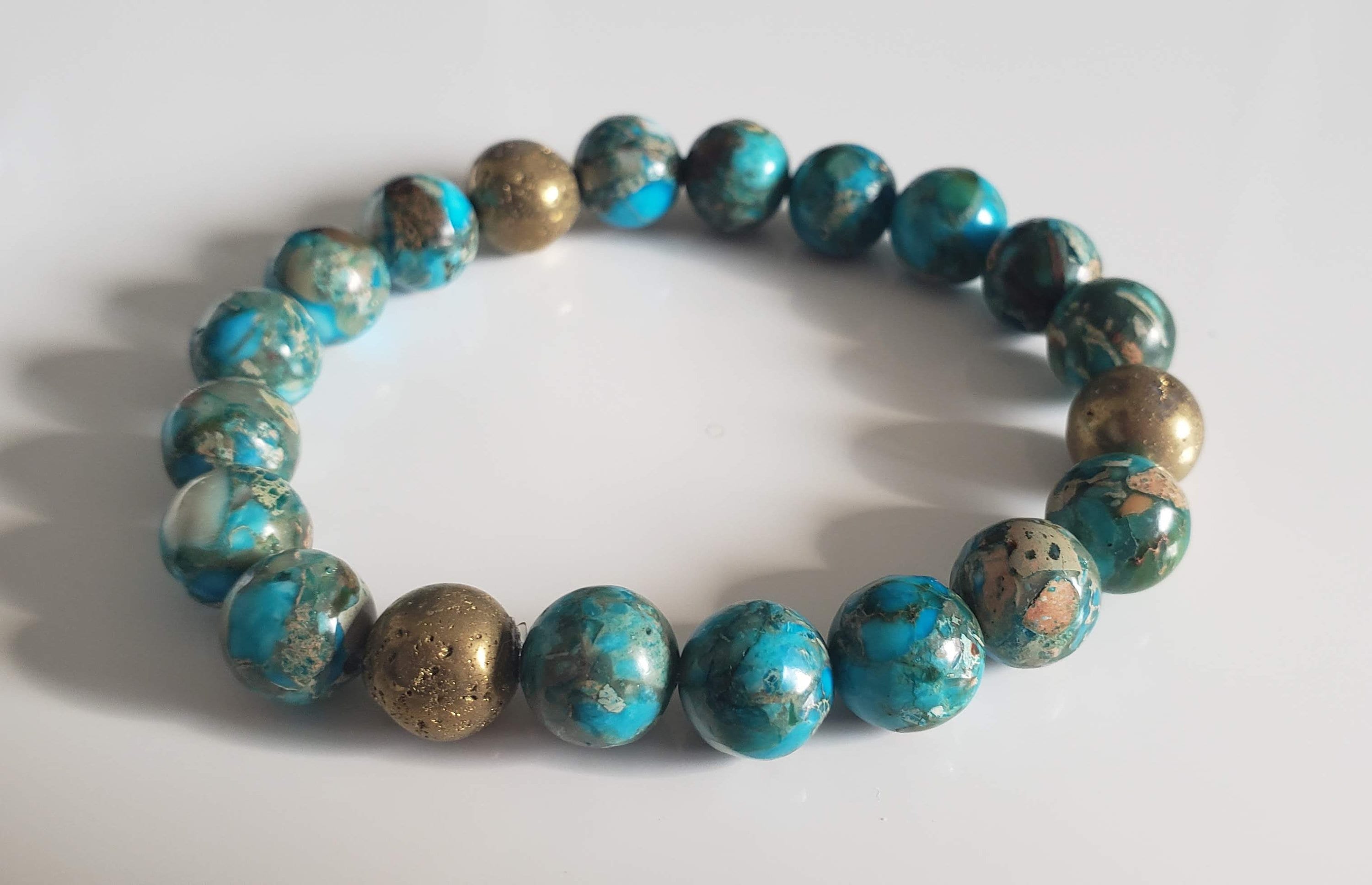 Turquoise Beaded Bracelet: Dyed Jasper, Elephant, or Tassel Options - Etsy
