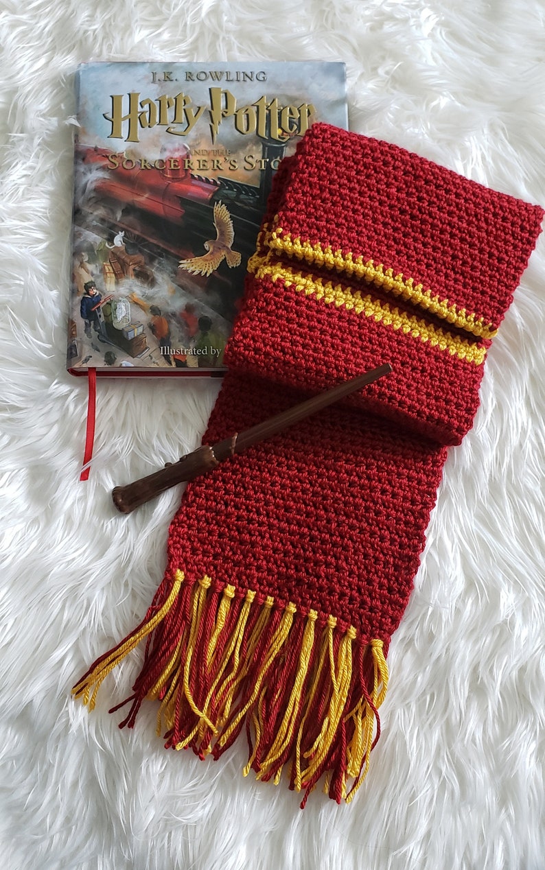 Crocheted Harry Potter Soft Scarf Gryffindor - Etsy