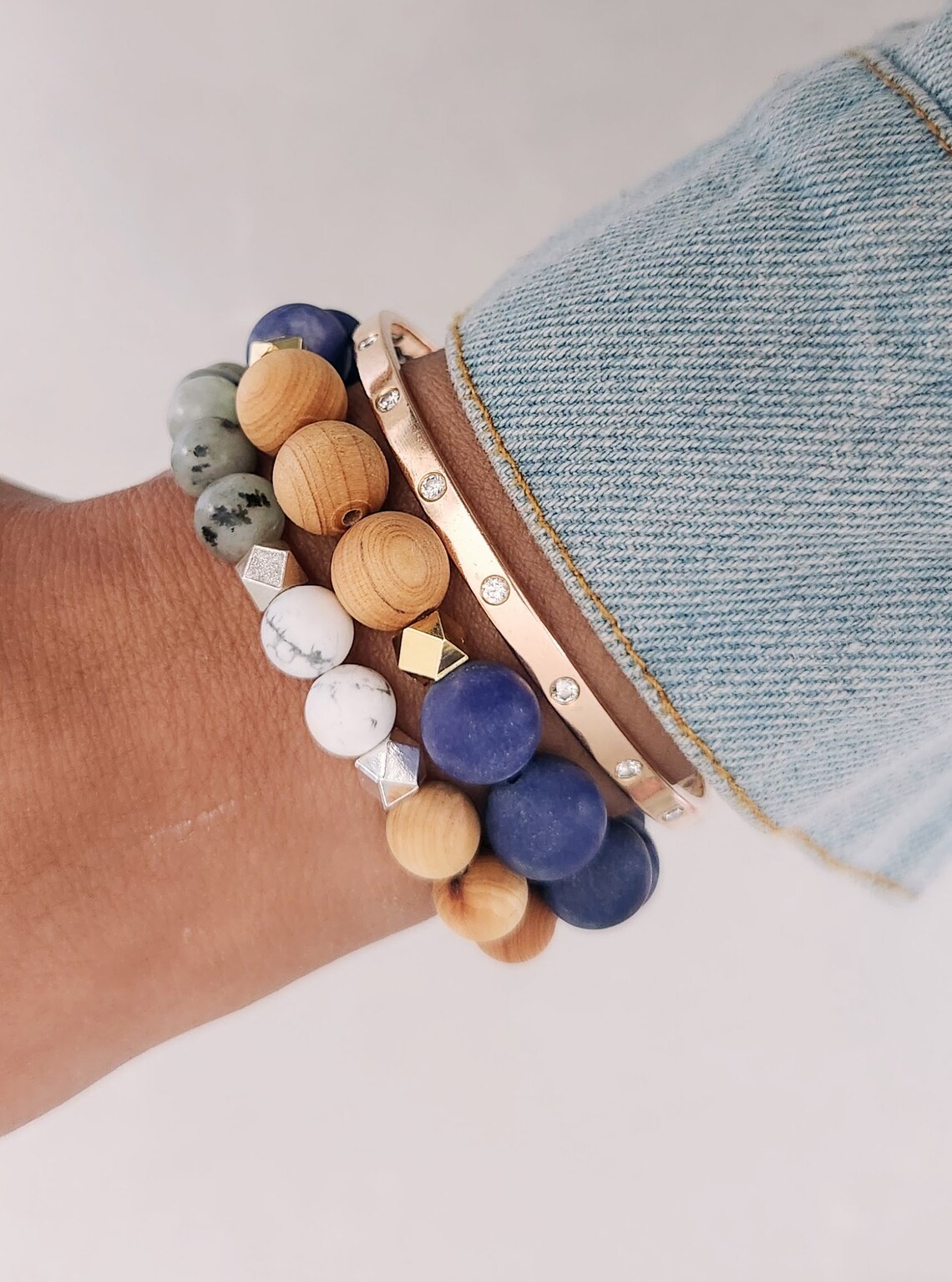 Rosewood & Persian Blue Agate Diffuser Bracelet - Etsy