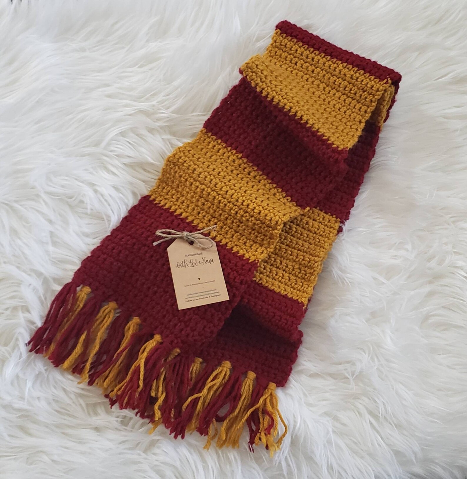 Crocheted Harry Potter Scarf Choose Your House | Etsy