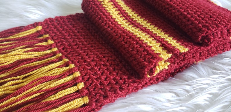 Crocheted Harry Potter Soft Scarf Gryffindor - Etsy