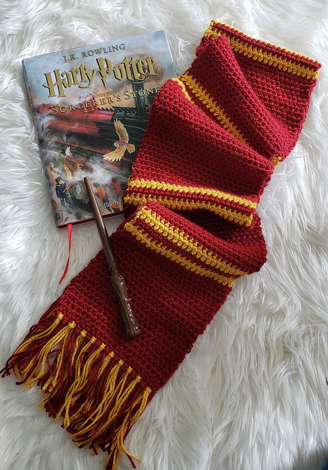 Crocheted Harry Potter Soft Scarf - Gryffindor - Etsy