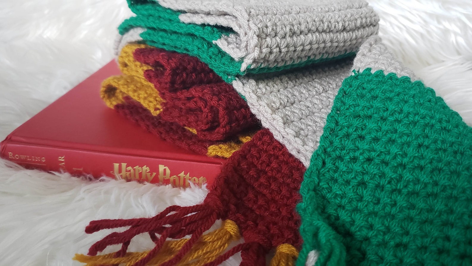 Crocheted Harry Potter Scarf Choose Your House | Etsy