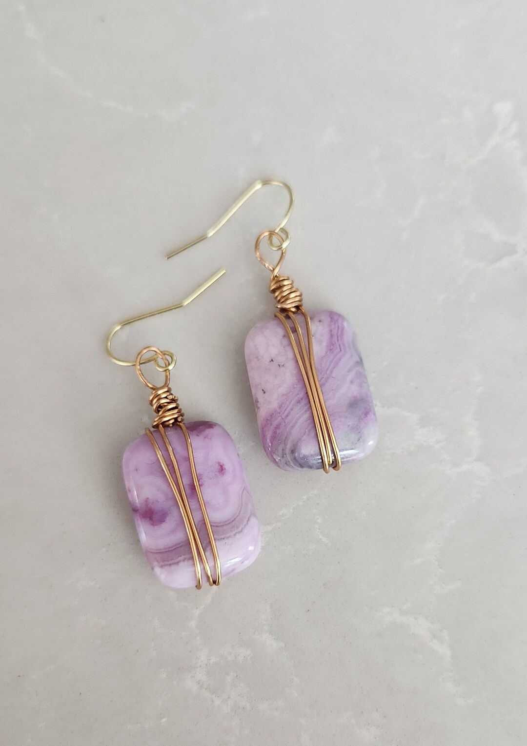 Amethyst Ocean Earrings - Etsy