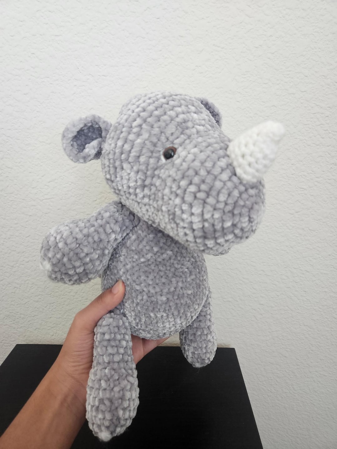 Crocheted Rhino Plush Stuffy - Etsy